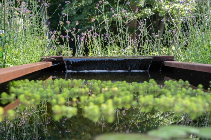 Vijver met plateau – maatwerk – Corten Staal Limburg